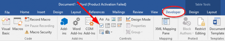 Hướng dẫn cách chèn Checkbox trong Word